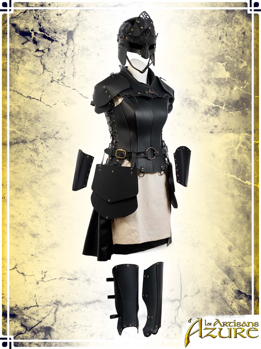 Shieldmaiden Leather Viking LARP Full Armor Set - Heroic – Les Artisans ...