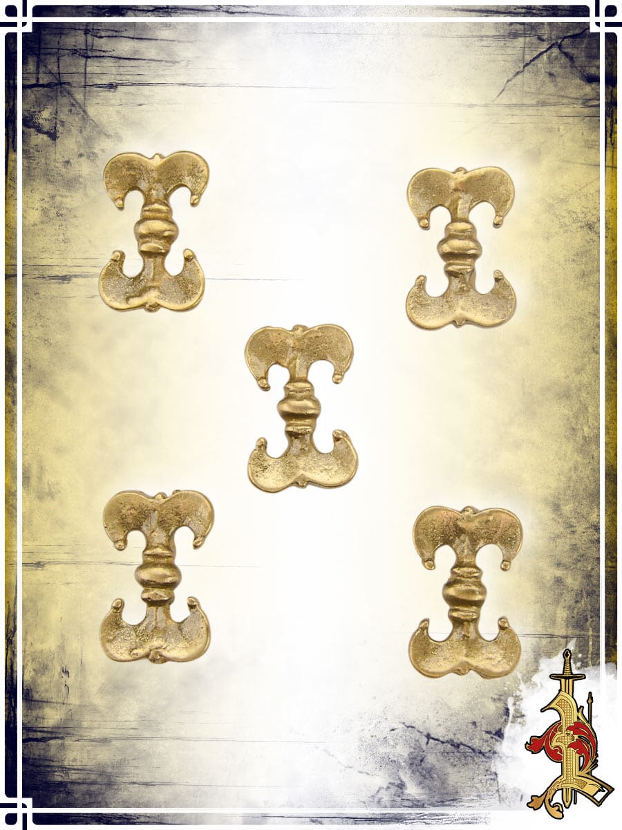 Brass High Medieval Studs - LB (Set of 5) – Les Artisans d'Azure