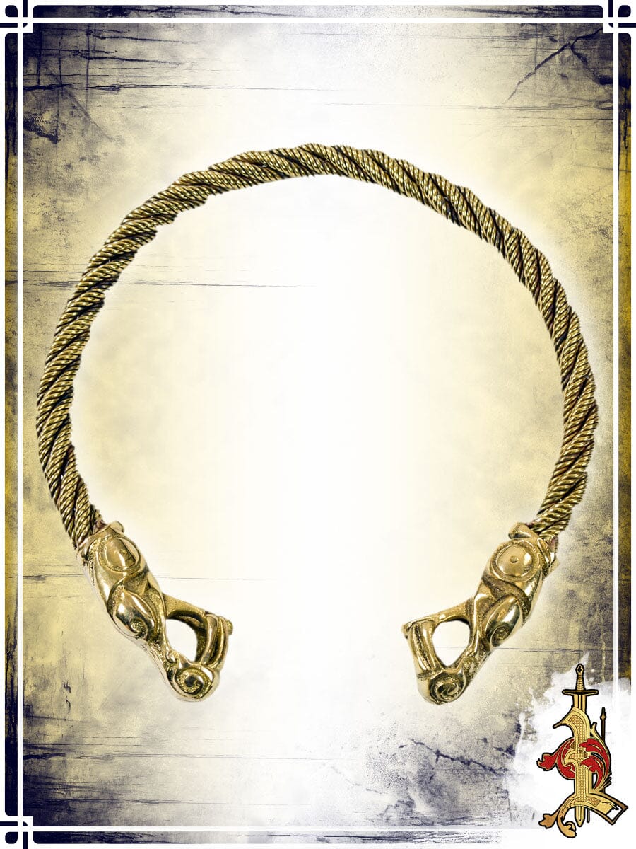 Celtic Dragon Brass Torc / Necklace for Vikings – Les Artisans d'Azure