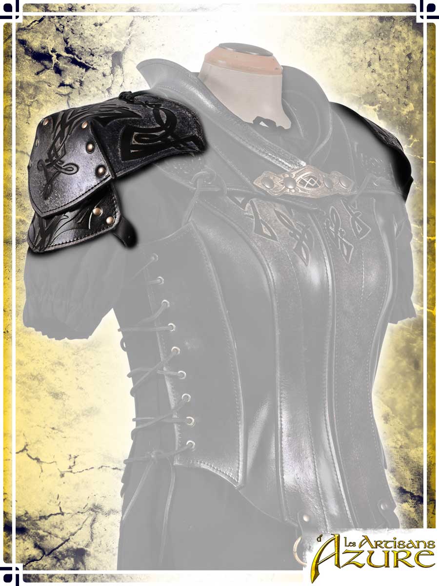 Shieldmaiden Ashen Pauldrons - Medieval Leather LARP Armor – Les ...